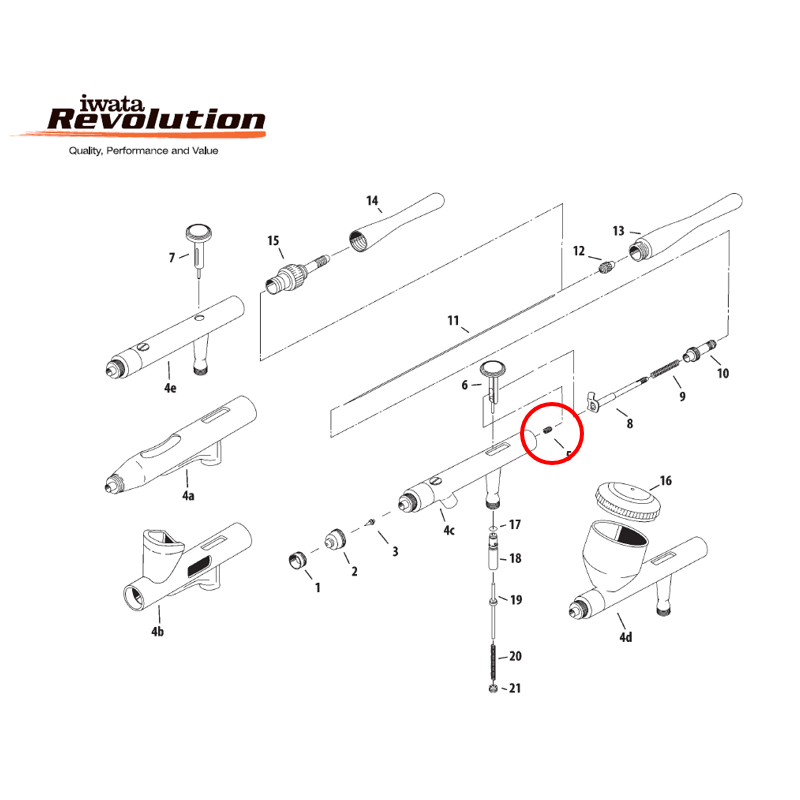 Iwata Needle Packing Set (PTFE) I7251 - Airbrushshop Danmark