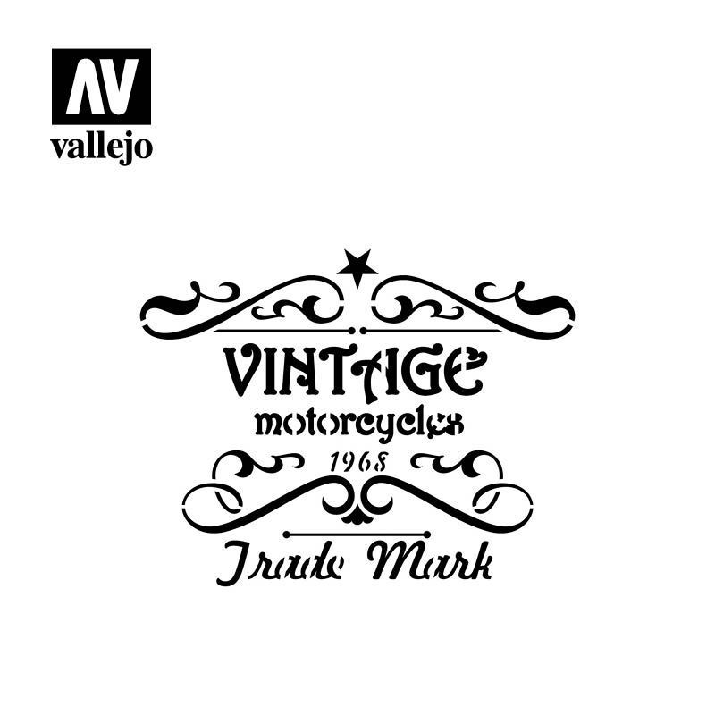 Vallejo Vintage Motorcycles Sign ST-LET005 - Airbrushshop Danmark
